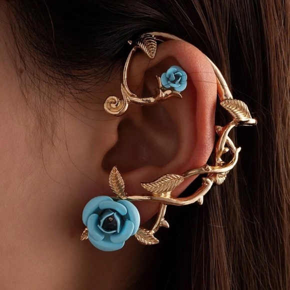 Kathrono | Jewelry | Lovely Pastel Metallic Rose Floral Flower Vine ...